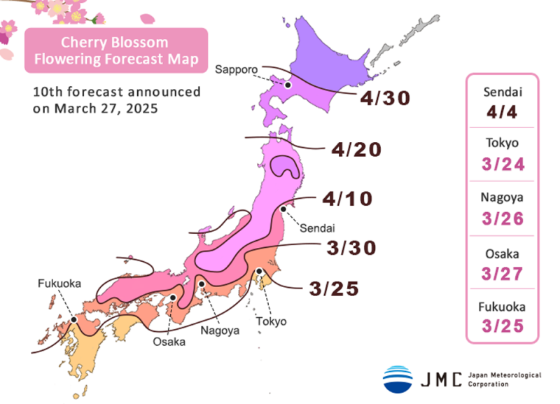 Sakura Forecast 2025: Best Time to See Cherry Blossoms in Japan